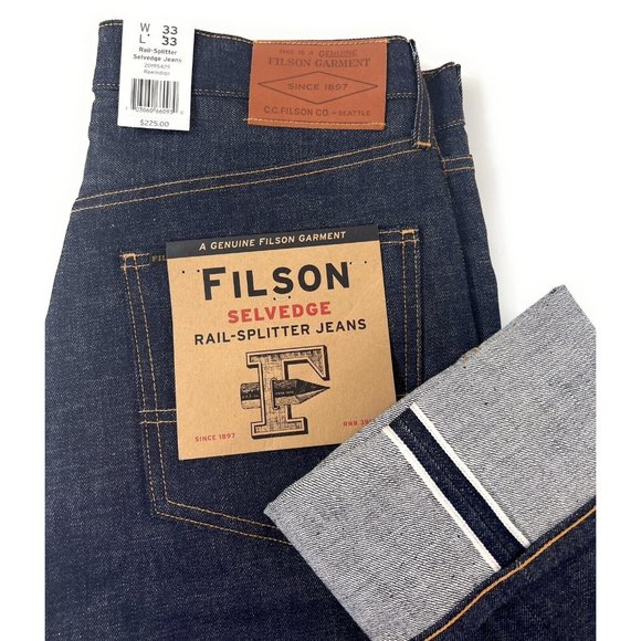 Filson | Jeans | Filson Rail Splitter Selvedge Straight Leg Jeans Mens ...